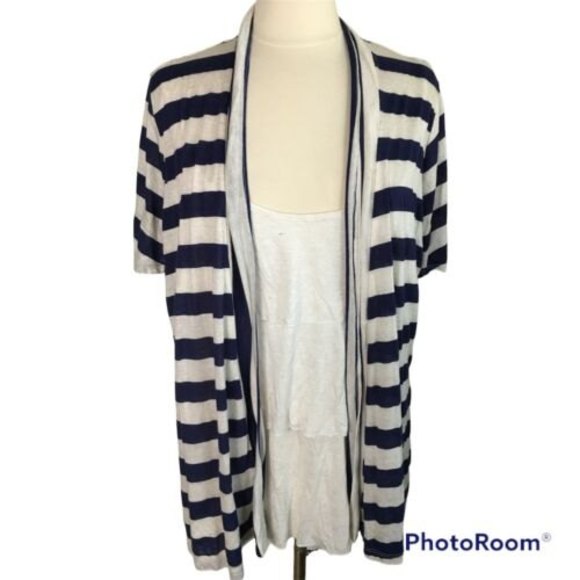 Tops | Lavish Plus Womens 3x Top Attached Jacket Crochet Inset Back ...